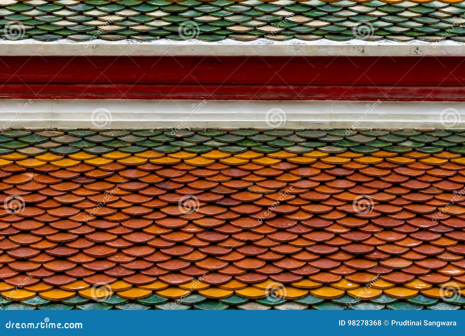 Roof tile of the temple stock photo. Image of bangkok - 98278368