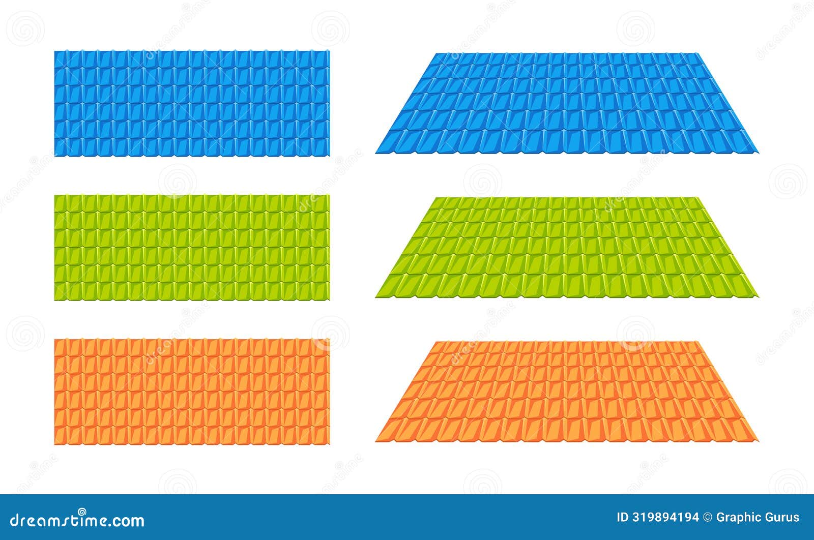 Roof Tile Textures, Materials. Roof Profile Sheets for House or Home ...