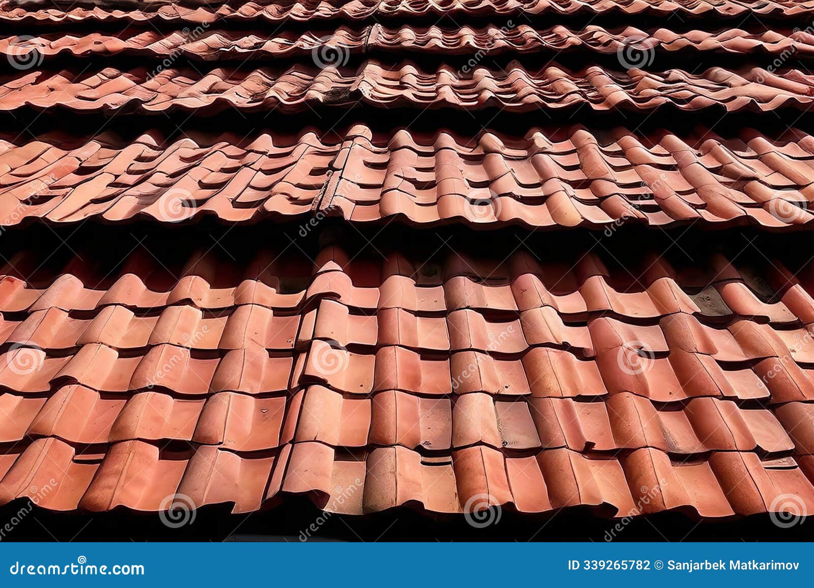 Roof Tiles Tiles Arranged in Overlapping Rows Stock Illustration ...