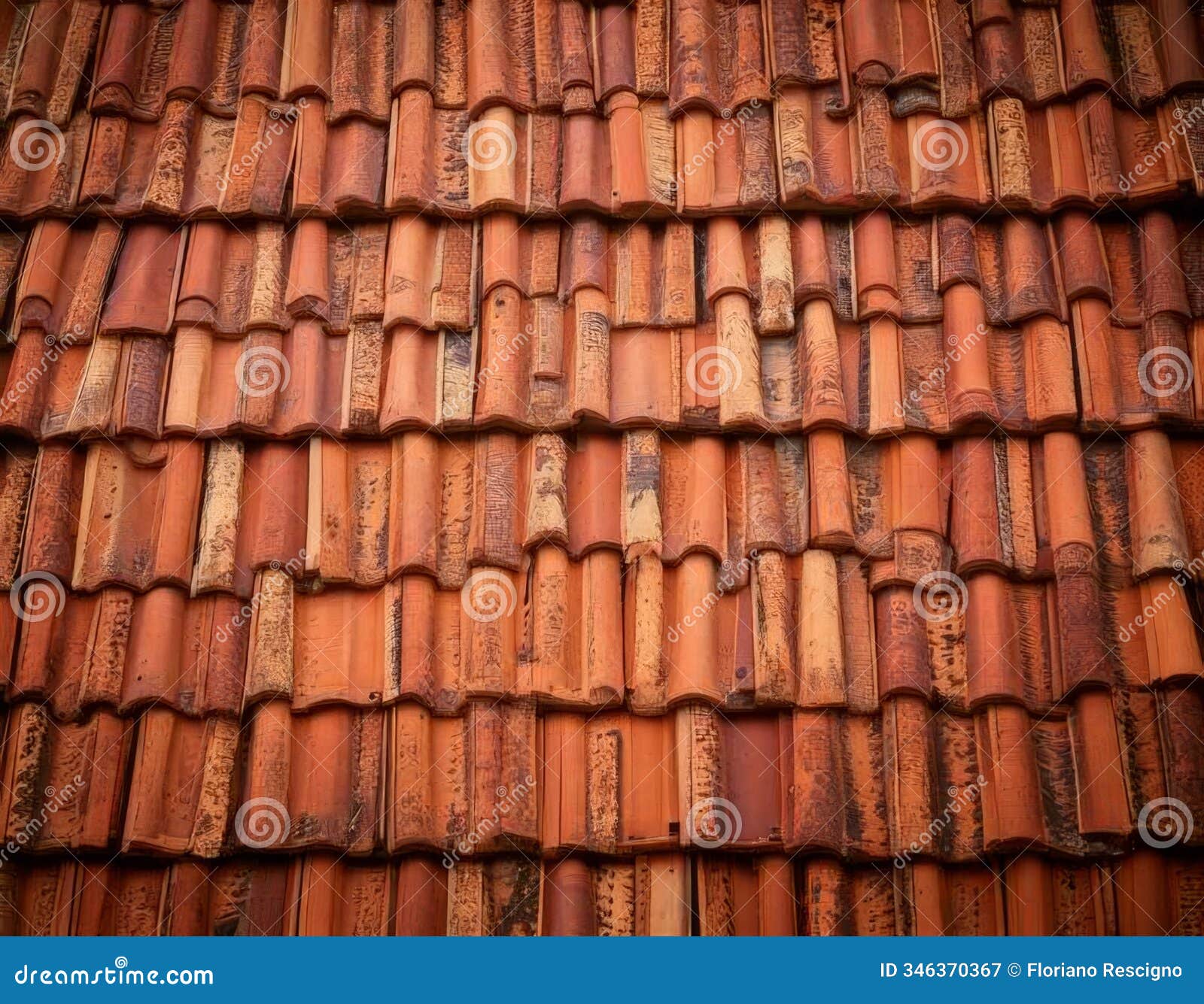 Roof Tiles Background. Panoramic Format Stock Illustration ...