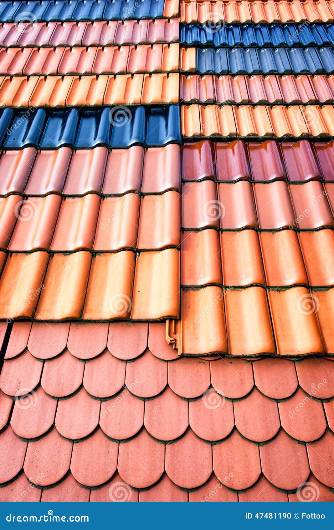 Roof tiles stock photo. Image of construction, clay, tile - 47481190