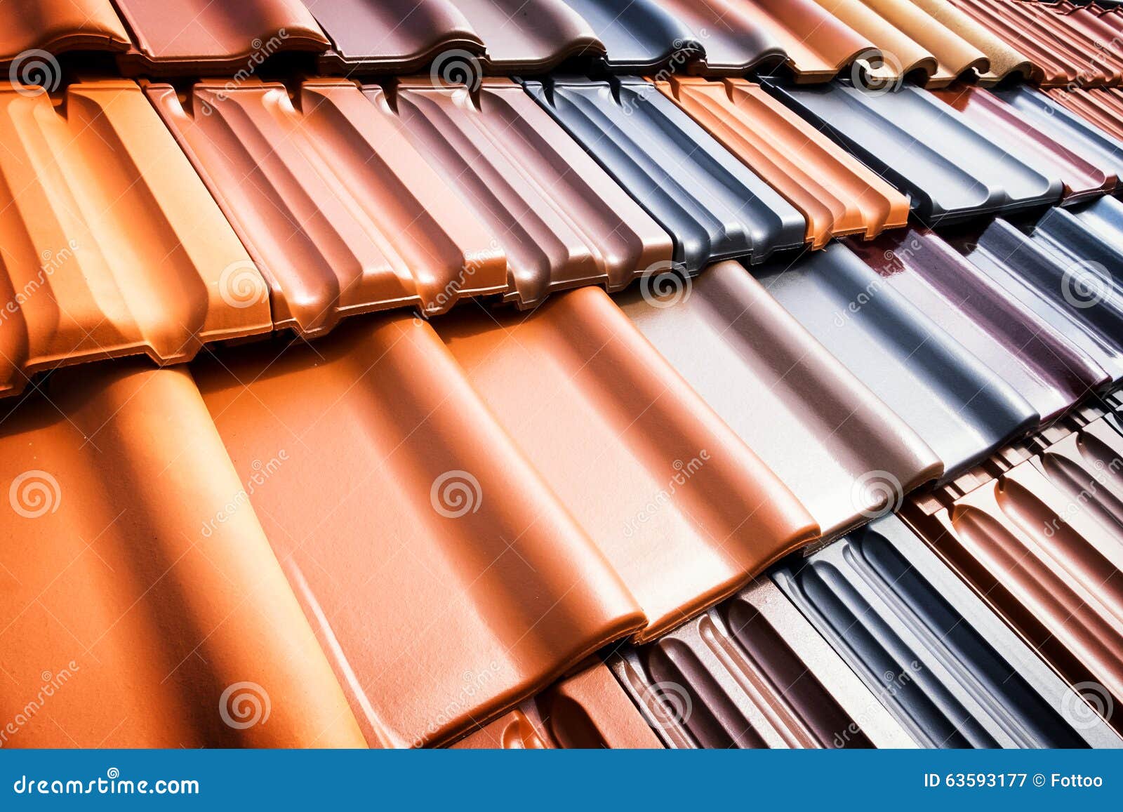 Roof tiles stock image. Image of pattern, building, roof - 63593177