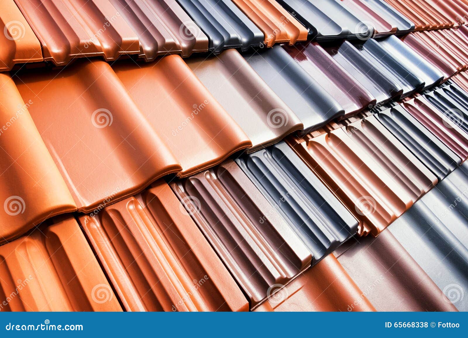 Roof tiles stock photo. Image of detail, color, construction - 65668338