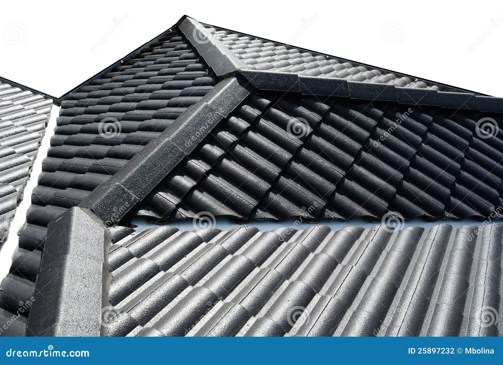 Roof Tiles Isolated on White Background Stock Photo - Image of copy ...