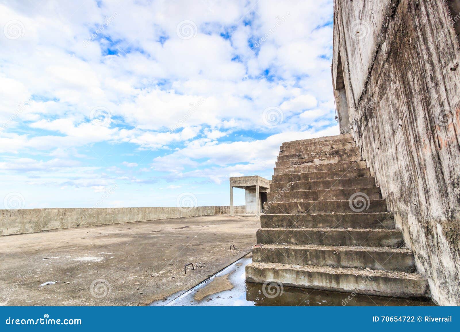 Roof Top of Abandoned Building Stock Photo - Image of empty, ghetto ...
