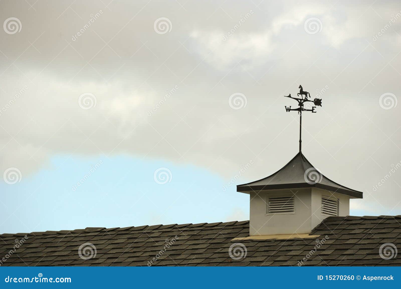 Roof top weather vane stock photo. Image of vane, blue - 15270260