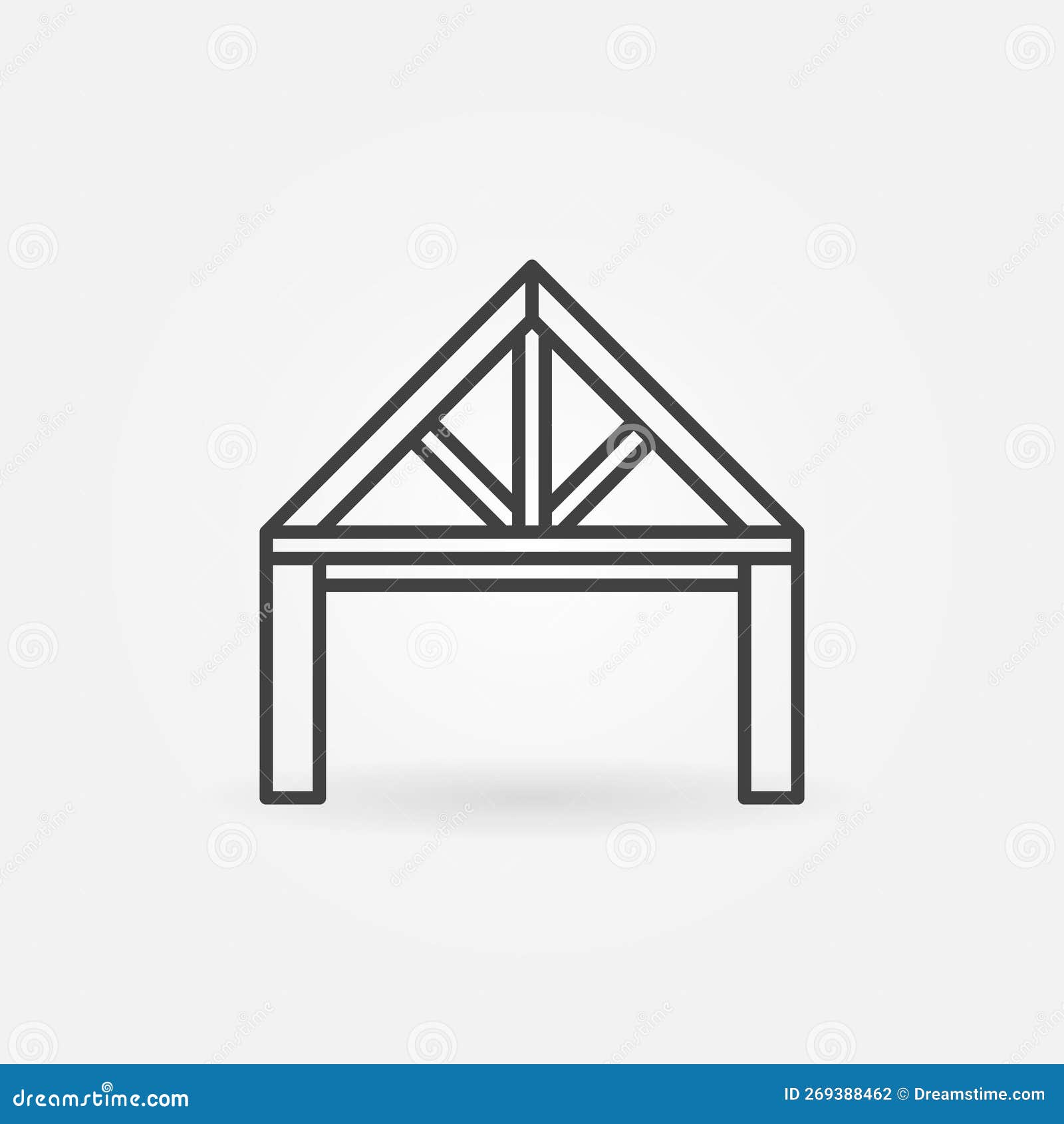 Roof Truss Symbol Sign, Vector Illustration, Isolate On White ...