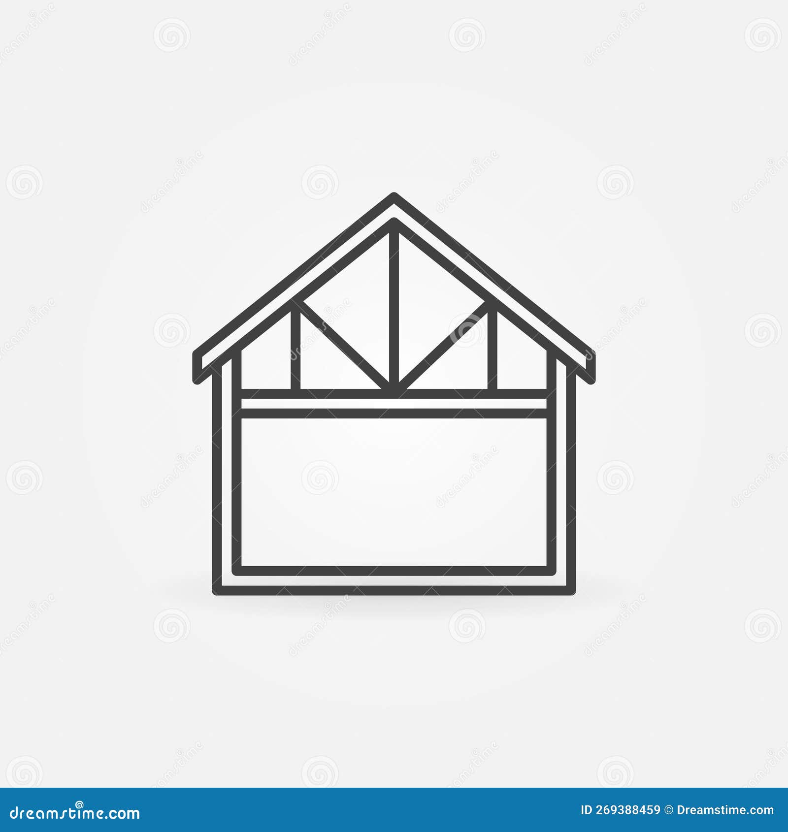 Roof Truss Symbol Sign, Vector Illustration, Isolate On White ...