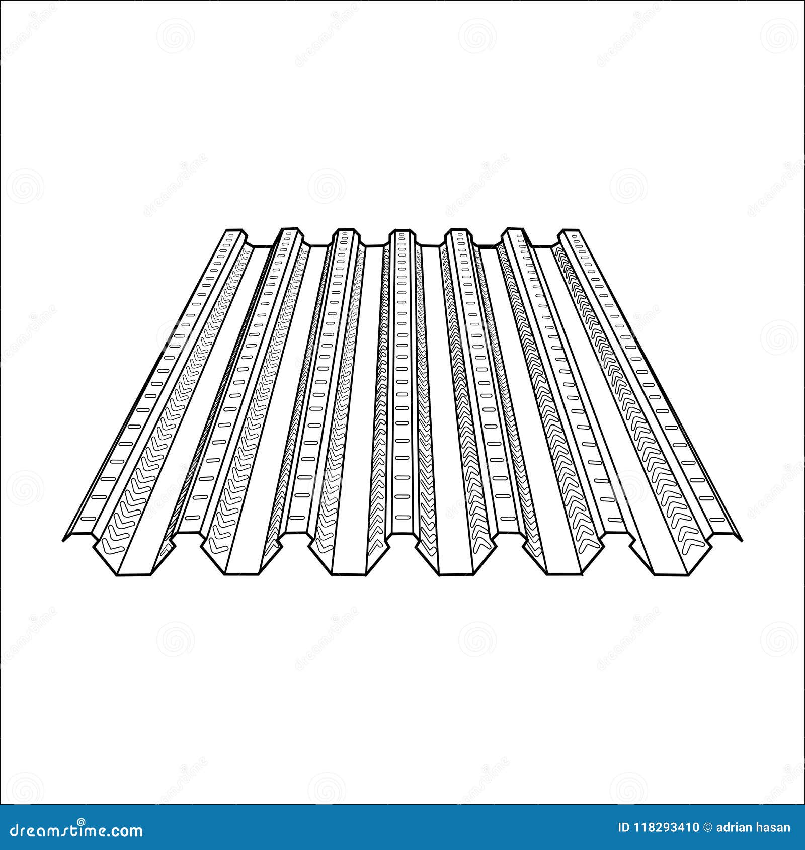 ROOF TRUSS VECTOR LINE ART stock vector. Illustration of truss - 118293410