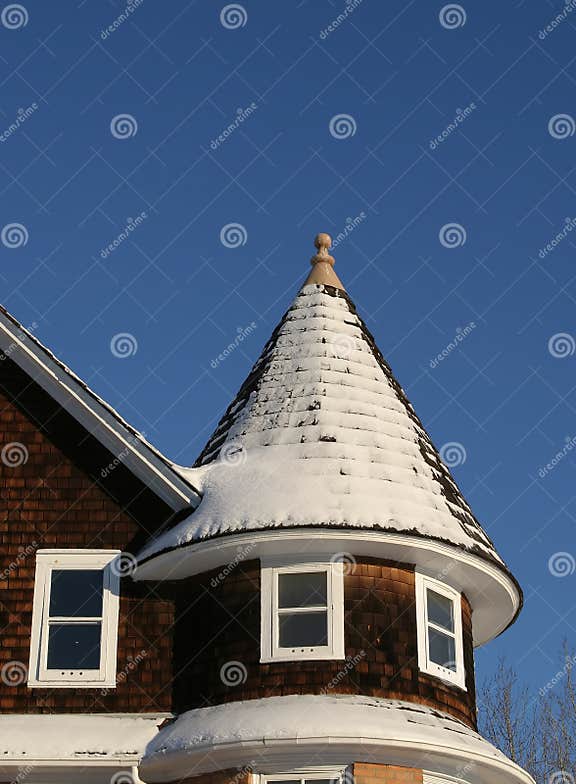 Roof Turret stock image. Image of white, windows, covered - 283111