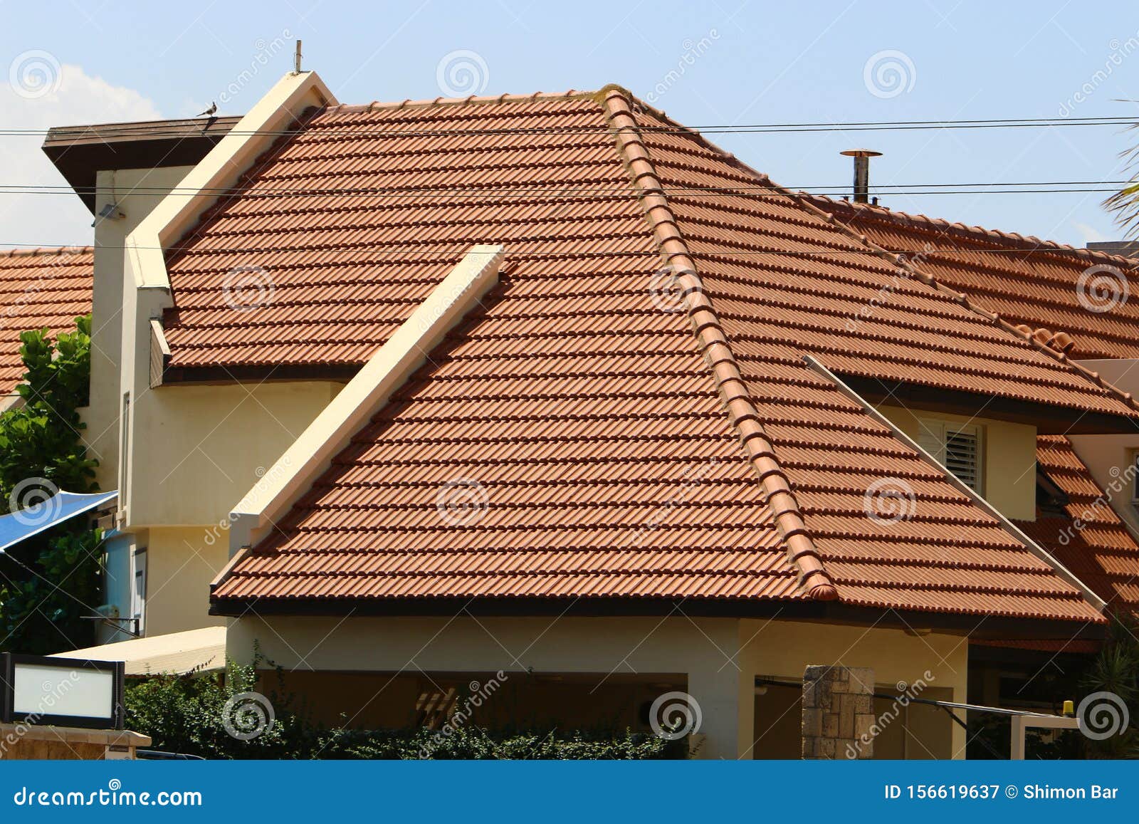 Roof - the Upper Structure of the Building and Structures Stock Image ...