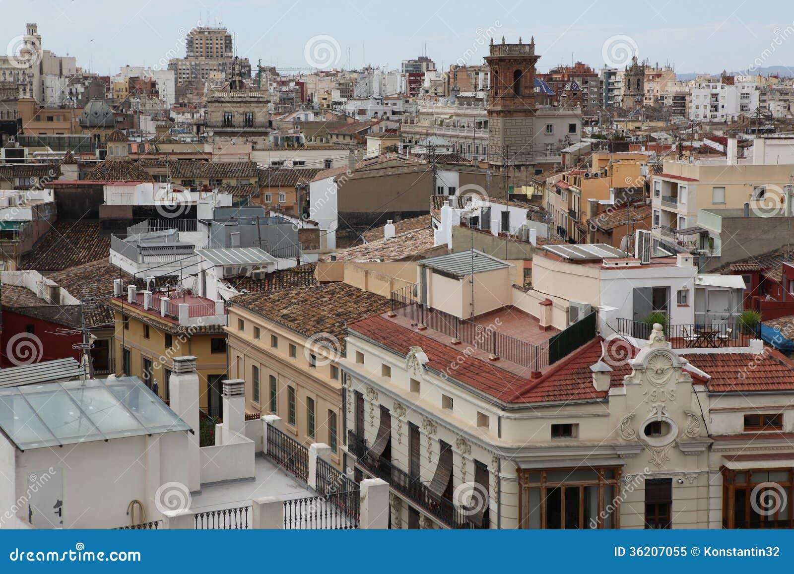 Roof of Valencia, Spain stock image. Image of christian - 36207055