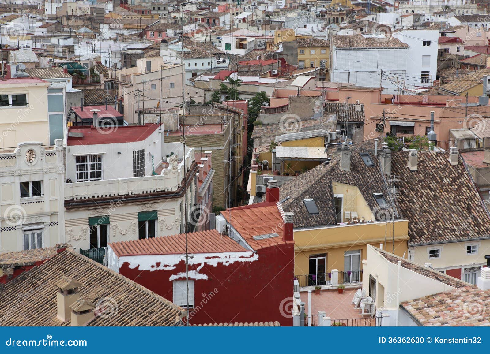 Roof of Valencia, Spain stock photo. Image of architecture - 36362600
