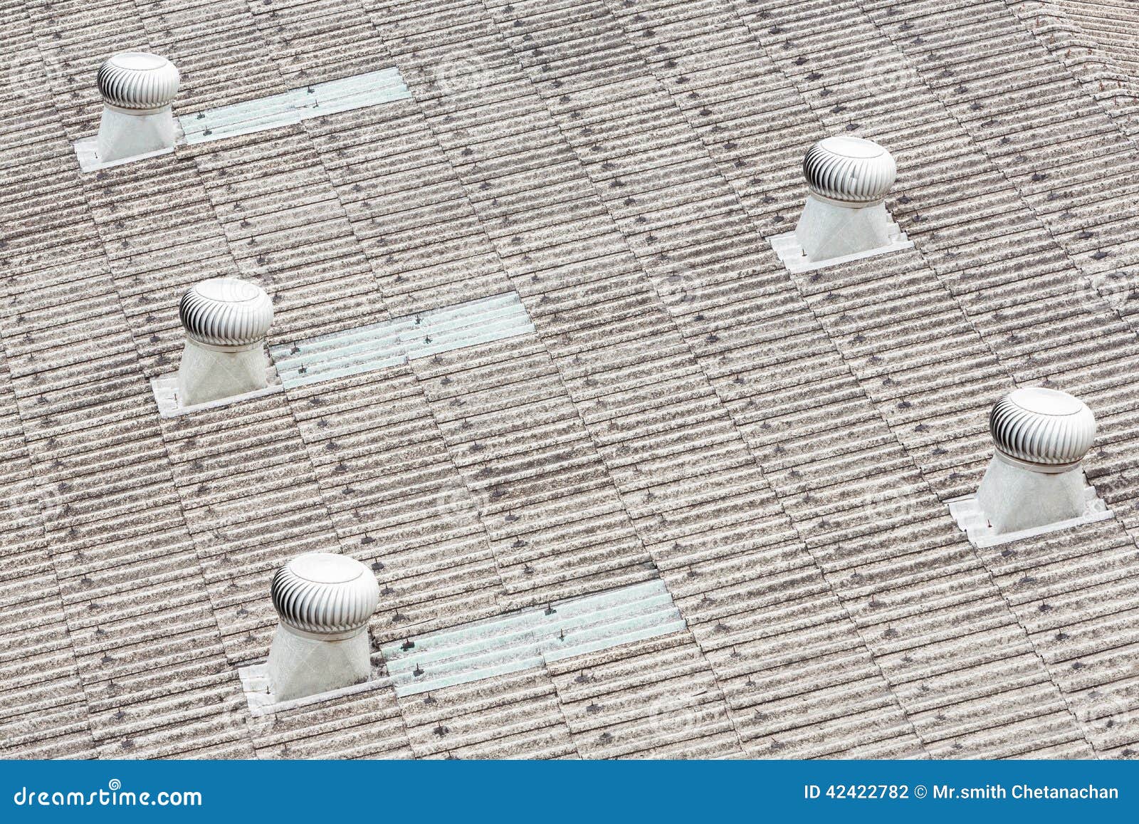 Roof Ventilation. Side View Of A Galvanized Metal Rooftop Chimney Hood ...