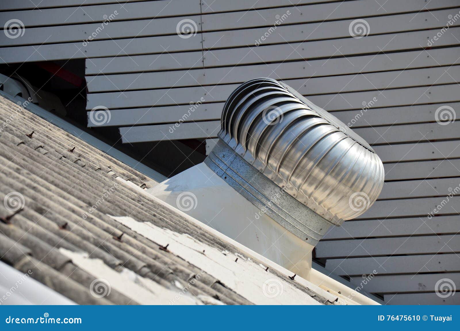 Roof Ventilator or Air Blower Stock Photo - Image of sloped, spinning ...
