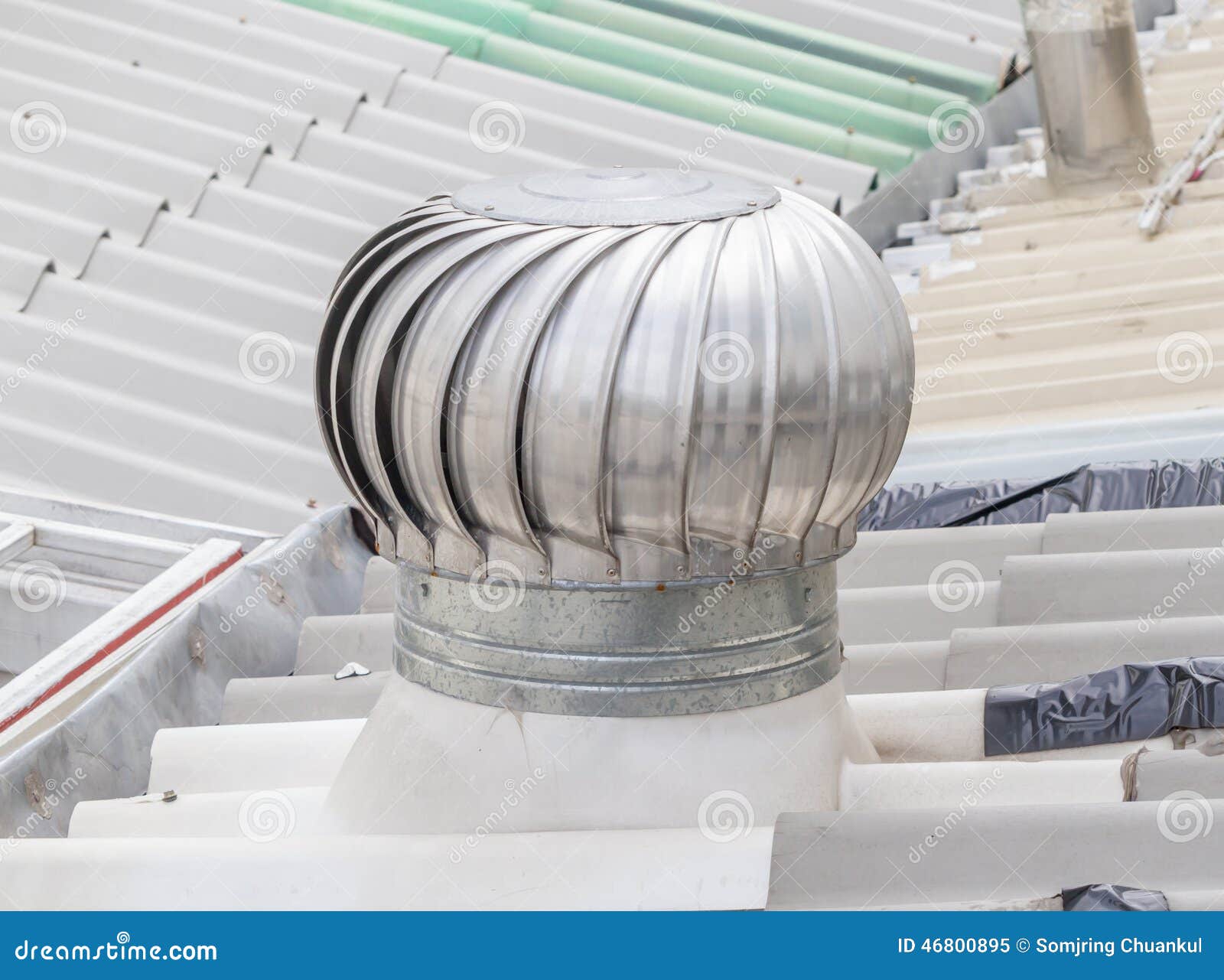 A roof ventilator. stock image. Image of cooling, attic - 46800895