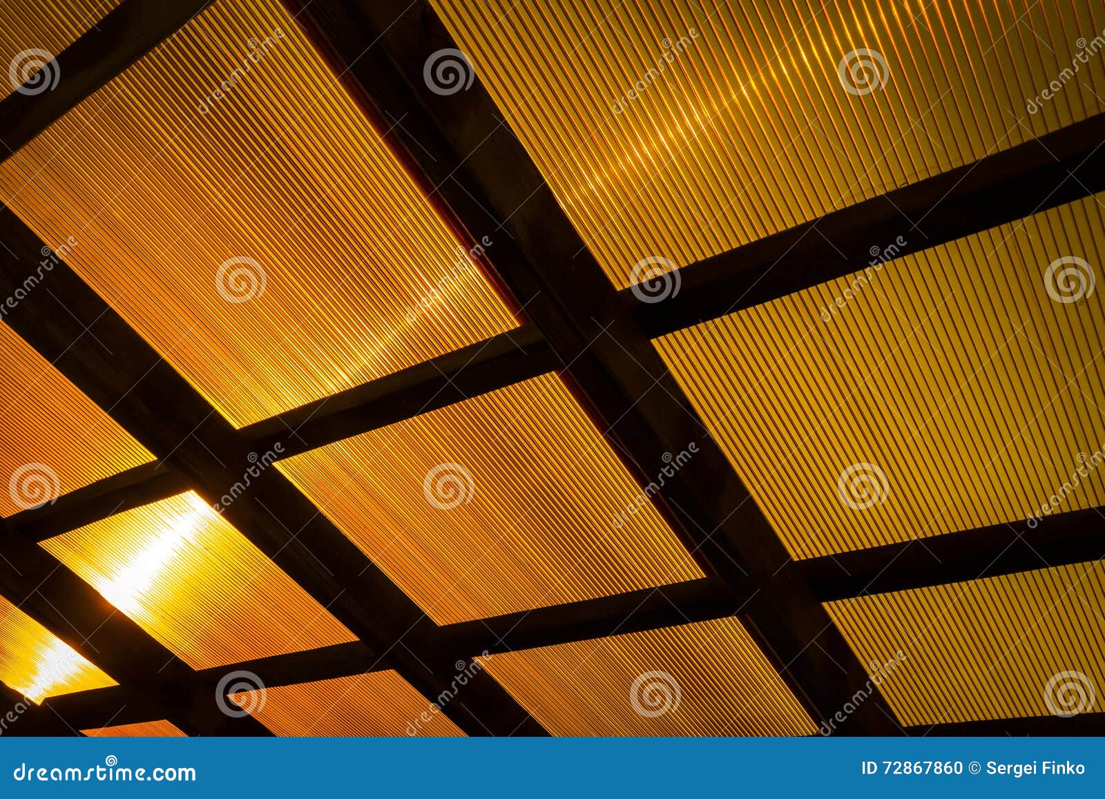 The Roof of the Veranda of Polycarbonate Stock Photo - Image of ...