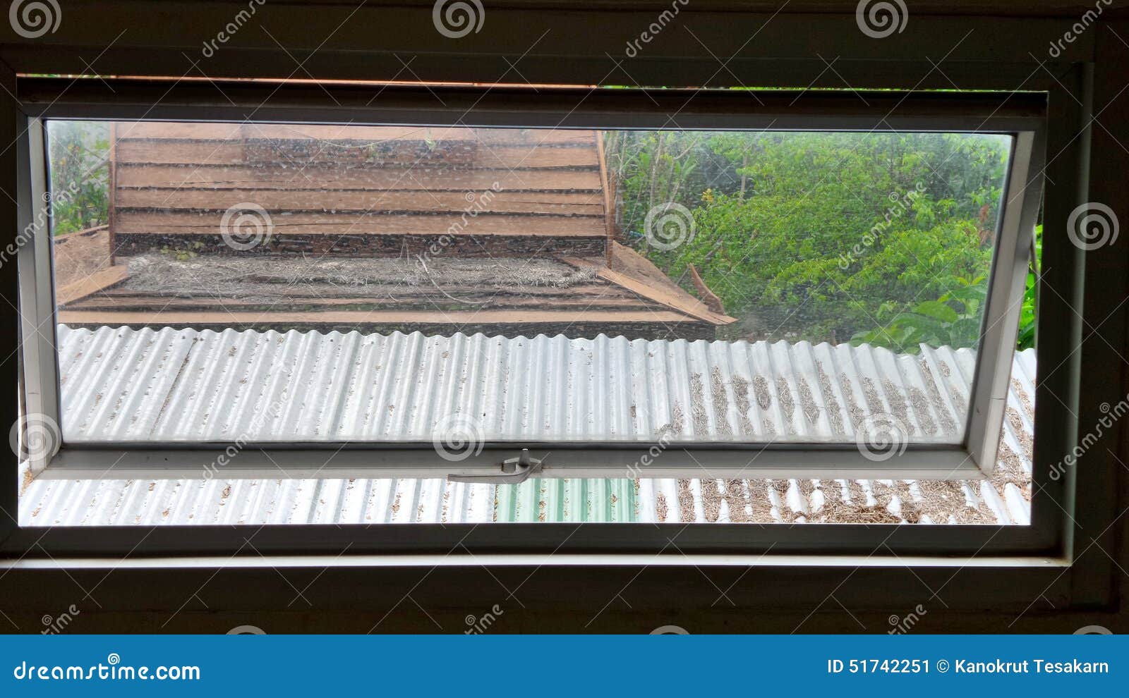 Roof view through window stock image. Image of viewed - 51742251