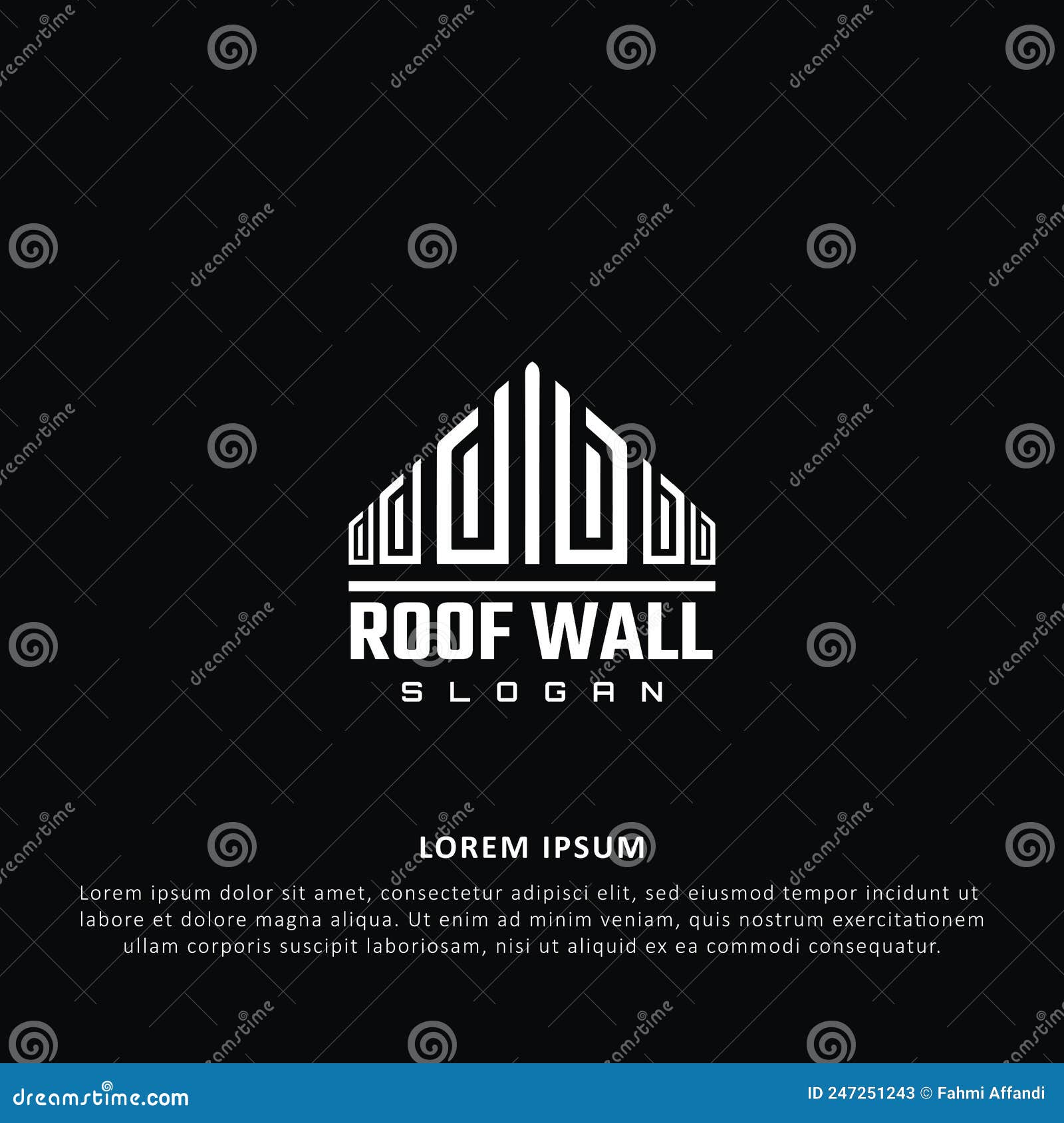Roof Wall Abstract Logo Design. Simple Roof Wall Template Logo Stock ...