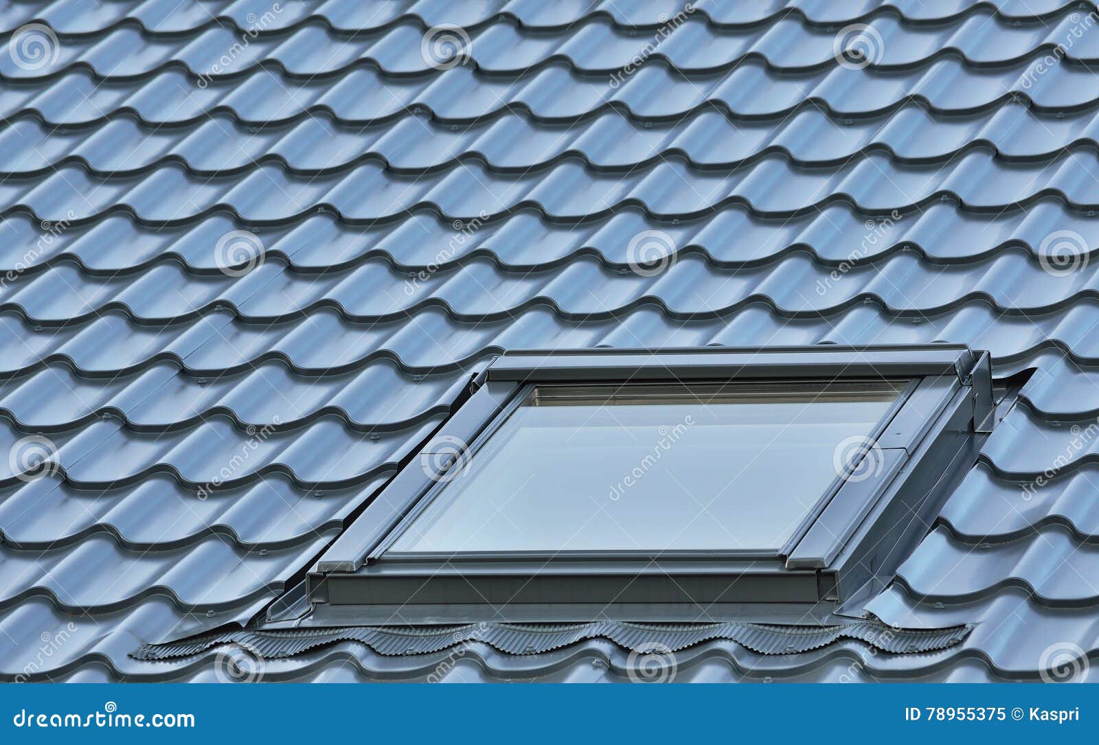 Roof Window, Grey Tiled Rooftop, Large Detailed Loft Skylight ...
