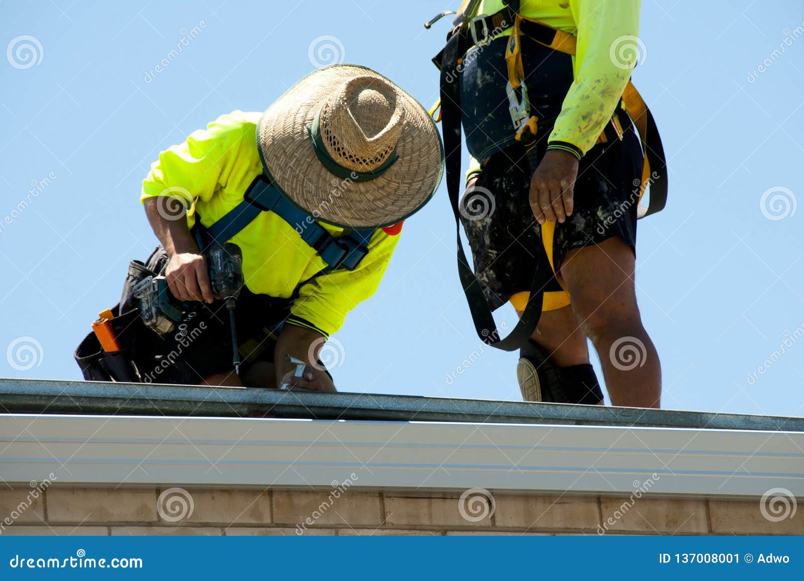 Roof Work Renovation stock image. Image of industrial - 137008001