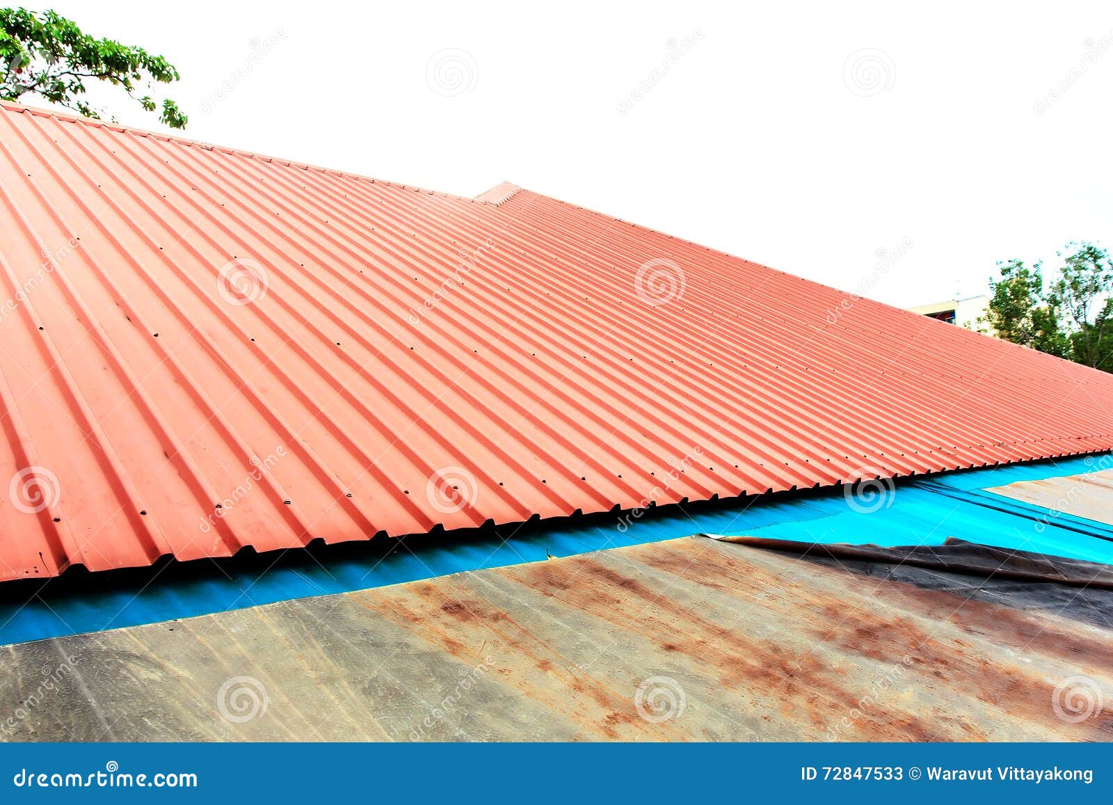 Roof zinc stock image. Image of industrial, brushed, material - 72847533