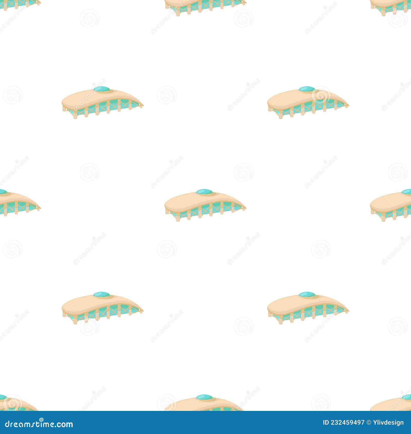 Roofed Stadium Pattern Seamless Vector Stock Vector - Illustration of ...