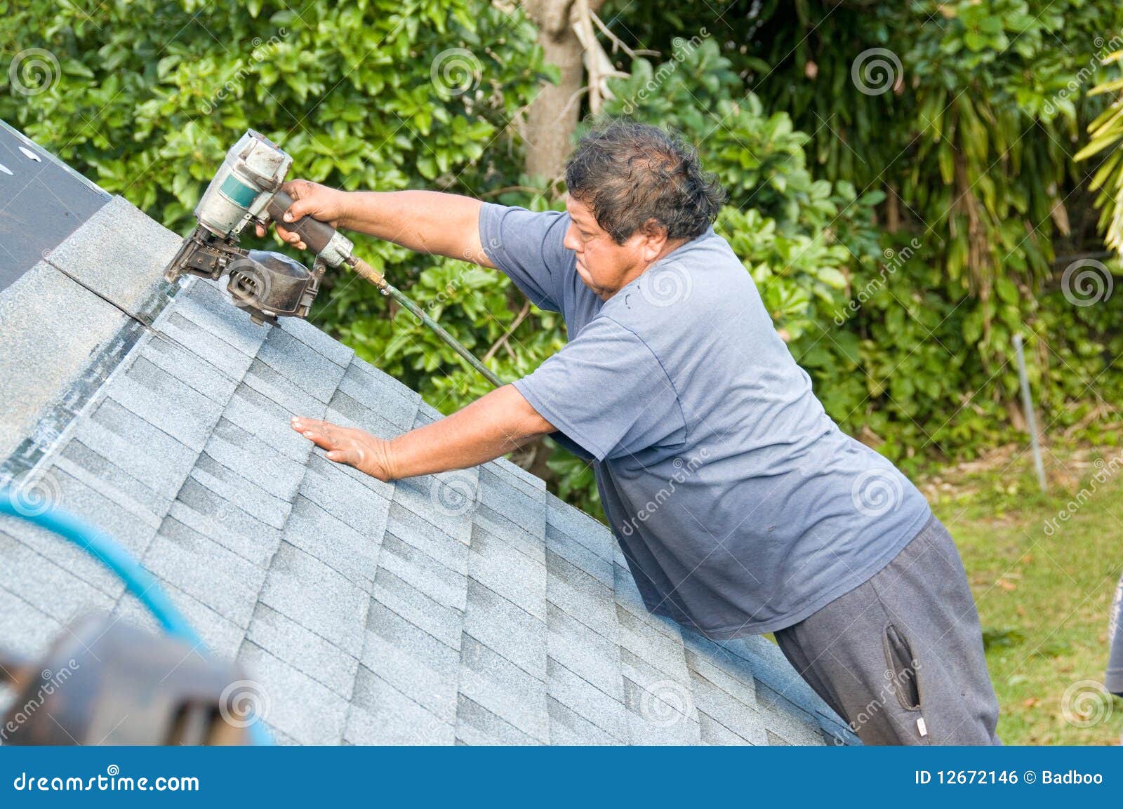 Roofer stock photo. Image of carpenter, exterior, craft - 12672146