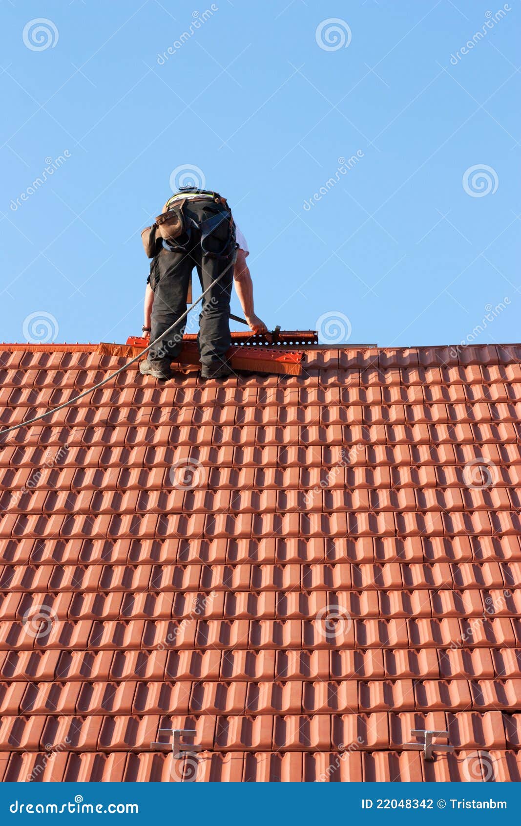 Roofer stock photo. Image of frame, renovation, structure - 22048342