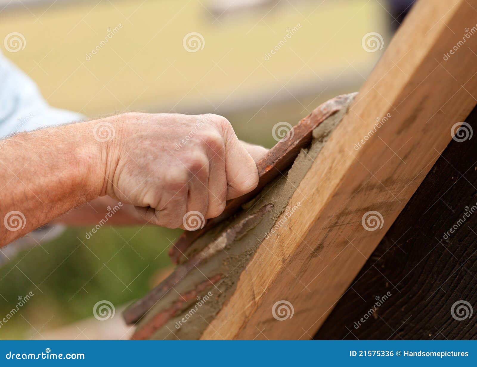 Red Clay Tile Roof On Old Farm House Background Royalty-Free Stock ...