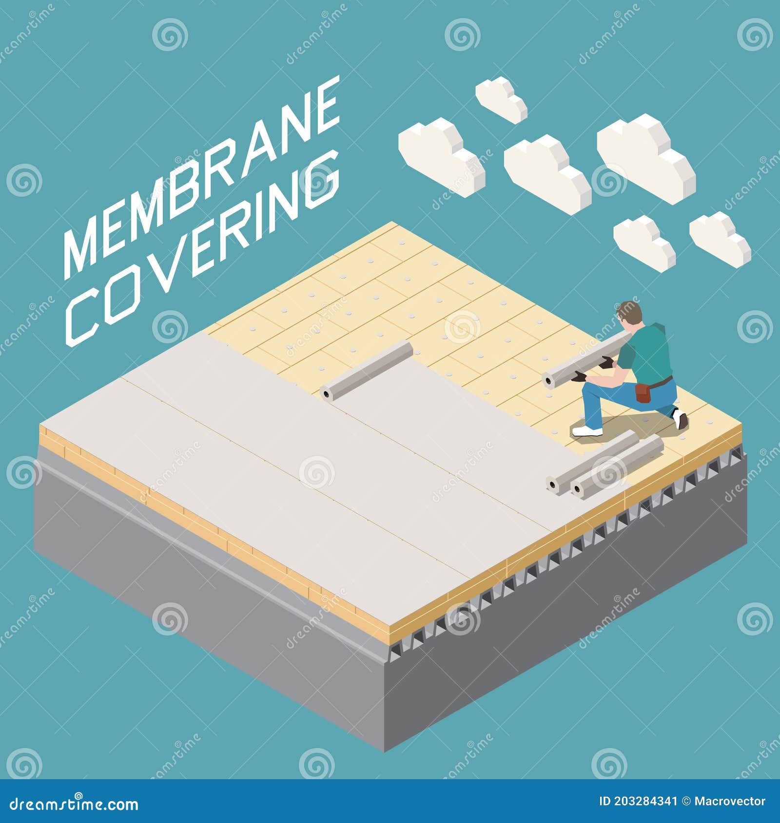 Contractor Construction Worker Caution Sign Retro Vector Illustration ...