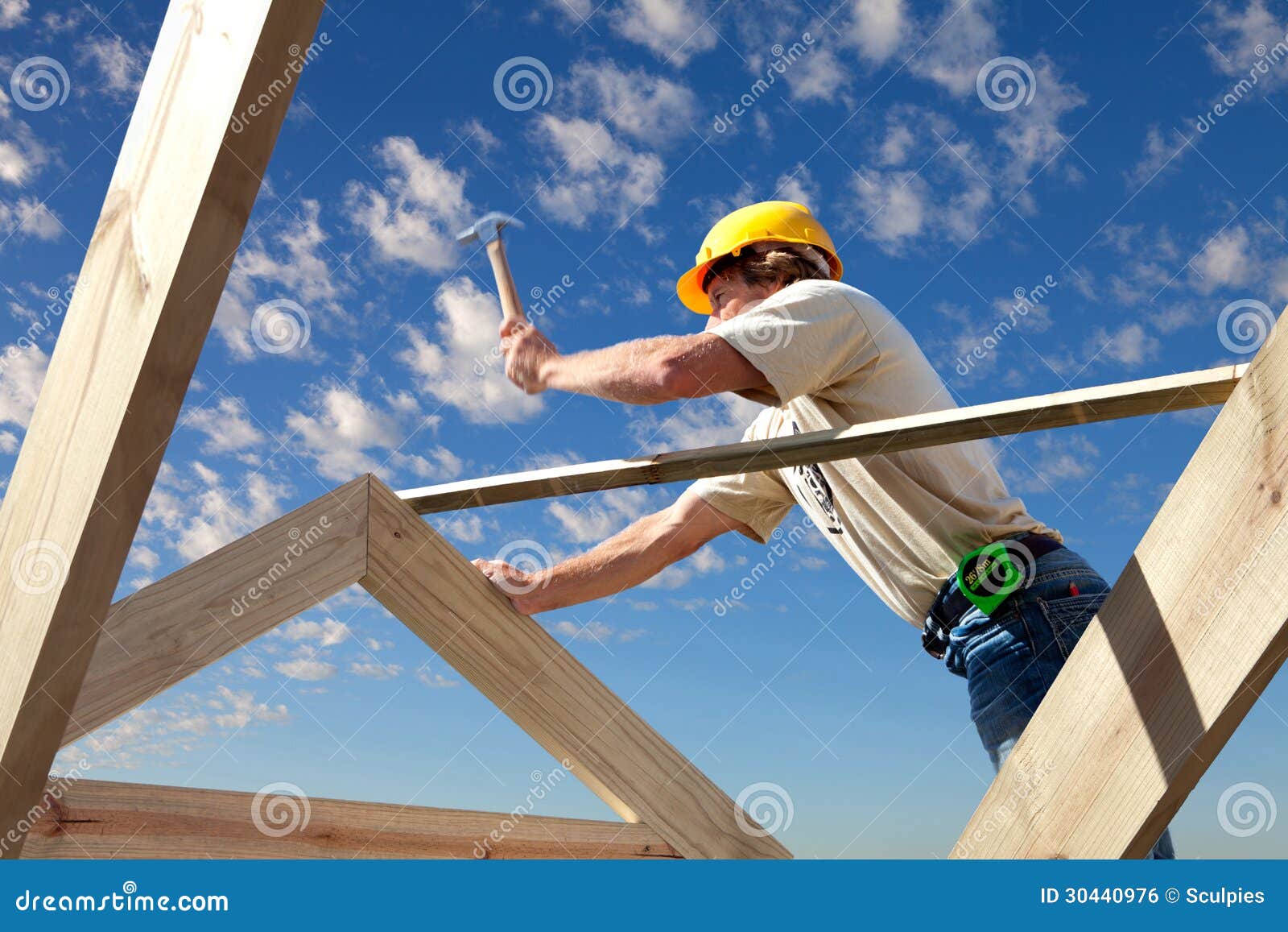 Roofer stock photo. Image of hammer, home, worker, real - 30440976