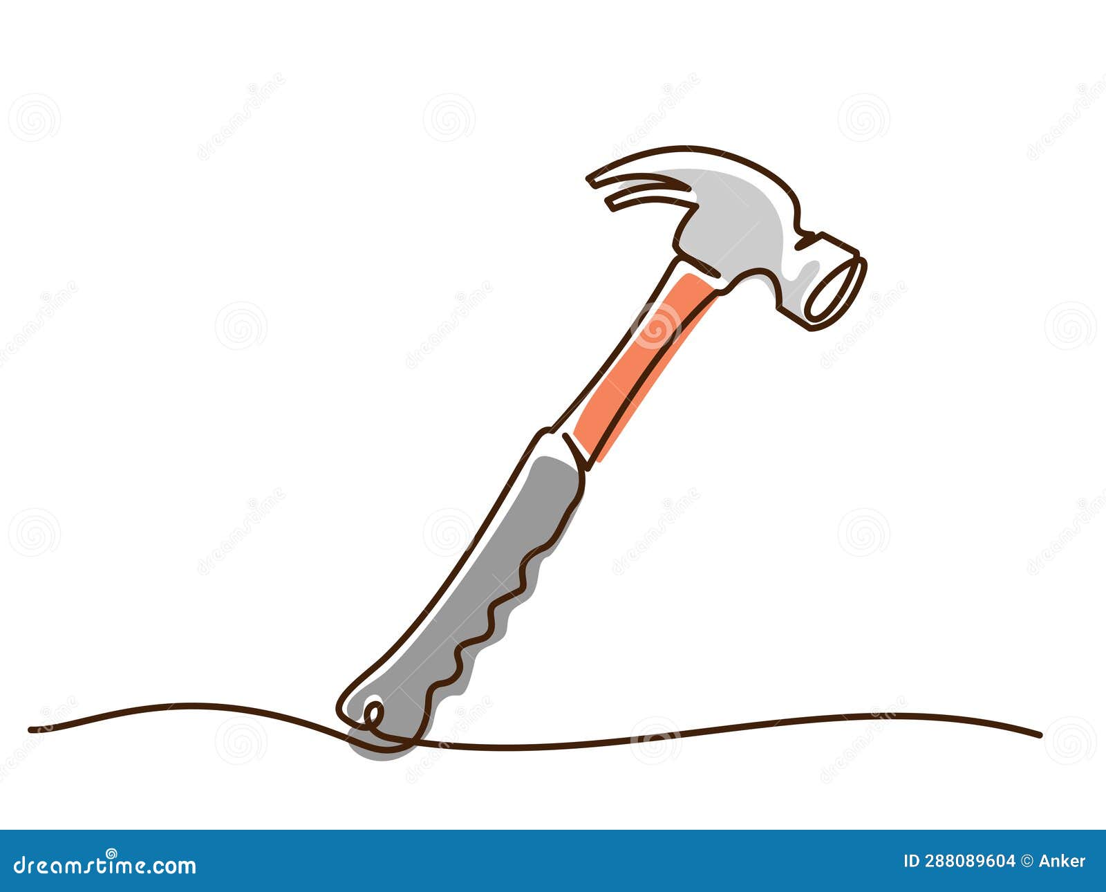 Roofing Hammer Construction Handyman Tool. Stock Vector - Illustration ...