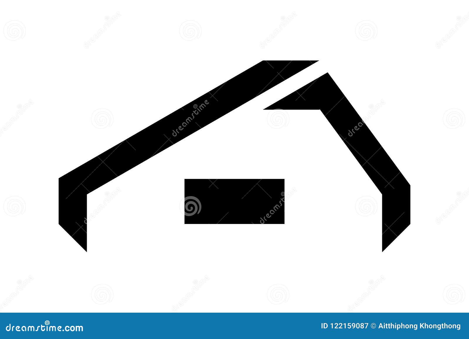 Roofing Icon Of 3 Types Color, Black And White, Outline. Isolated ...