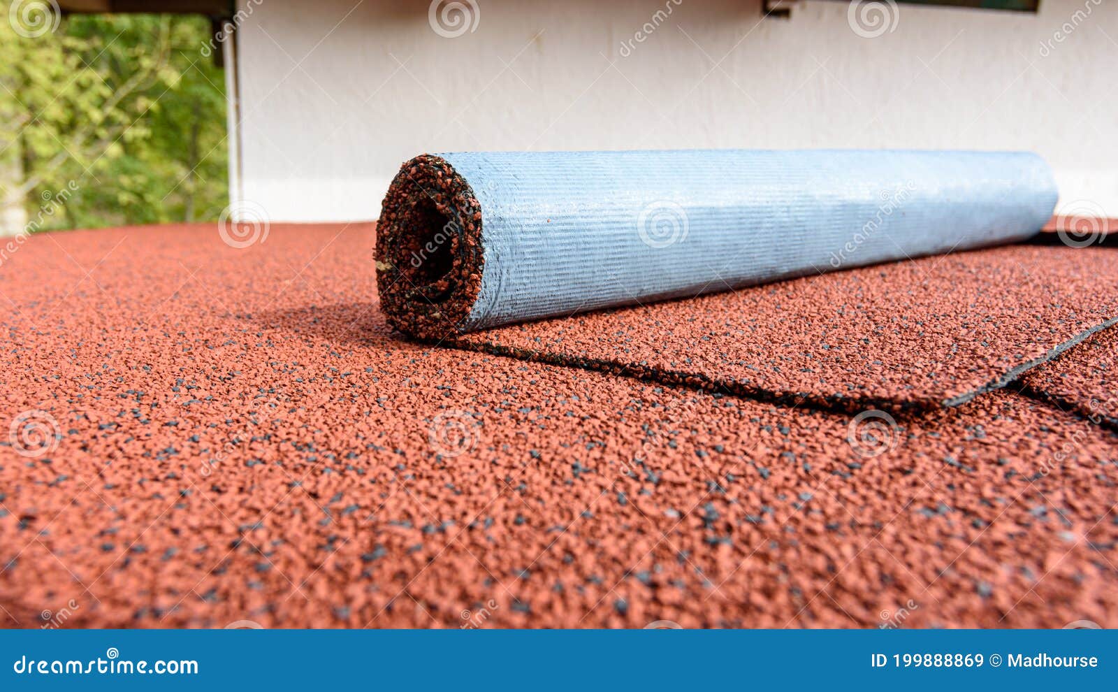 Roofing Material - Flexible Roll Bitumen Shingles Stock Image - Image ...
