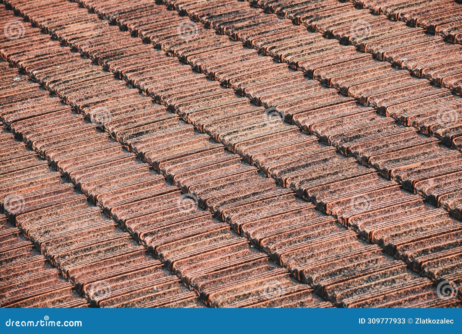 Roofing Texture. Red Corrugated Tile Element of Roof Stock Image ...