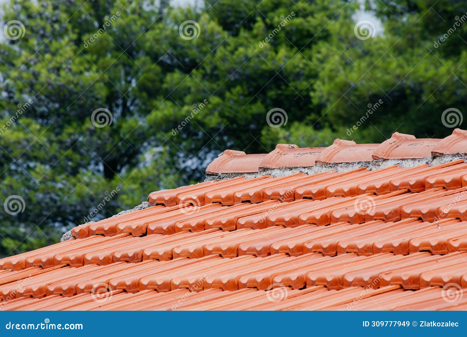 Roofing Texture. Red Corrugated Tile Element of Roof Stock Image ...