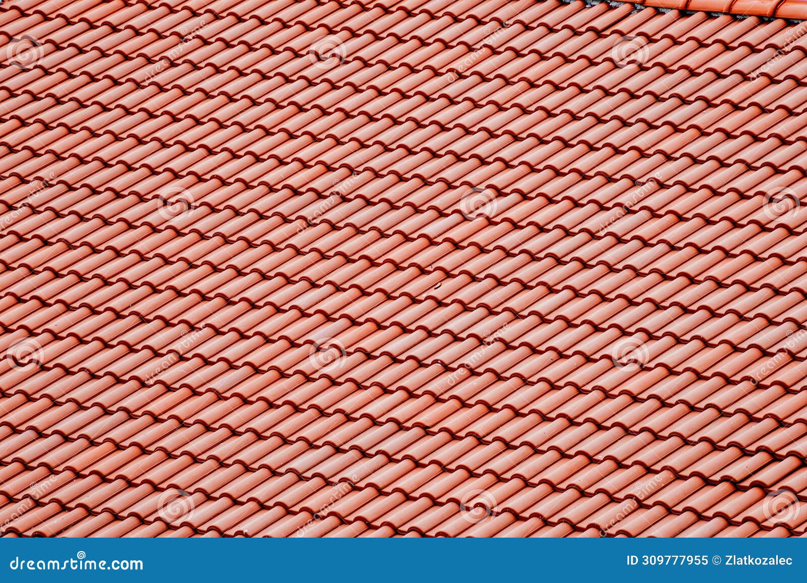 Roofing Texture. Red Corrugated Tile Element of Roof Stock Image ...
