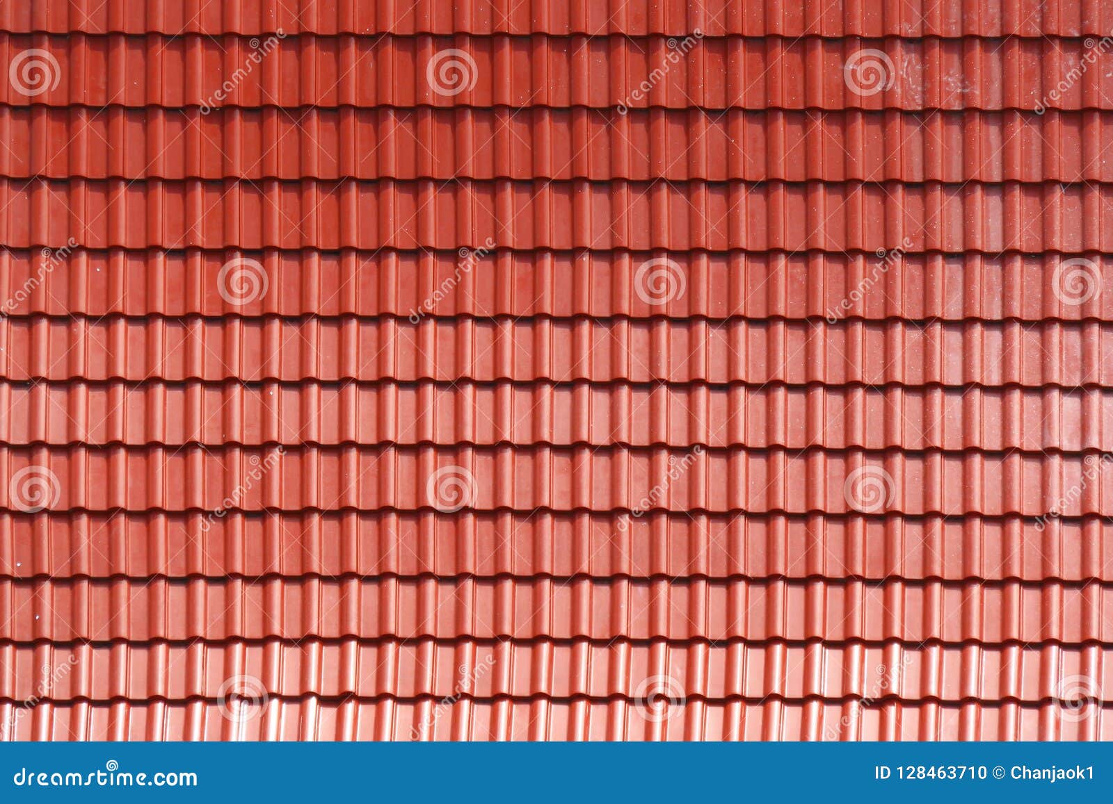 Roofing Texture. Red Corrugated Tile Element Of Roof. Seamless Pattern ...