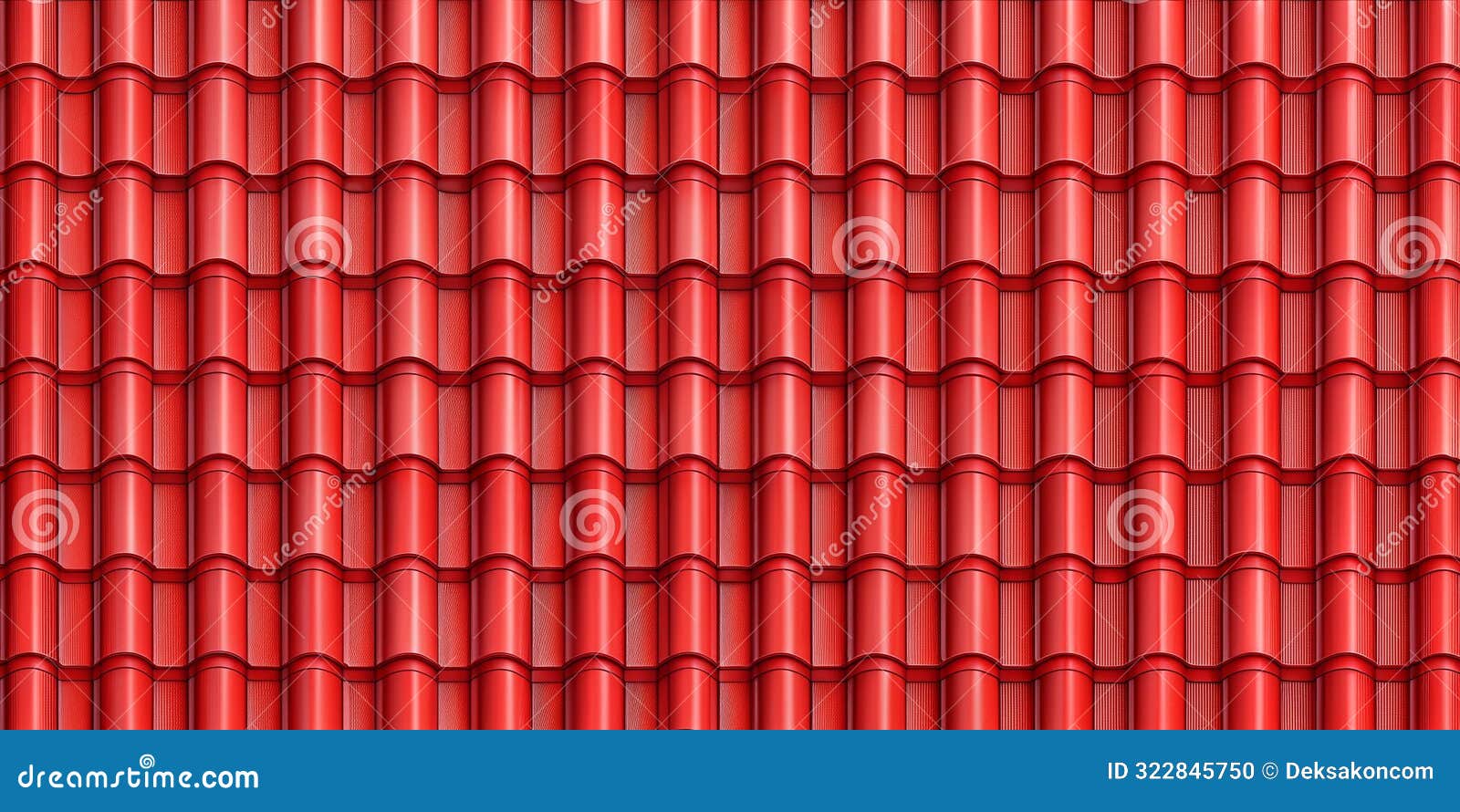 Roofing Texture Red Corrugated Tile Element of Roof Seamless Pattern ...