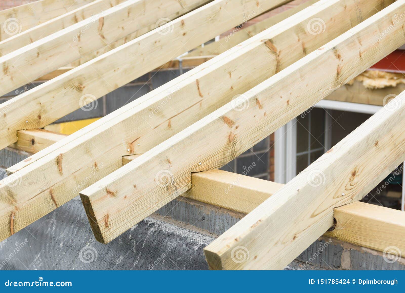 Roofing Trusses or Joists stock photo. Image of framework - 151785424