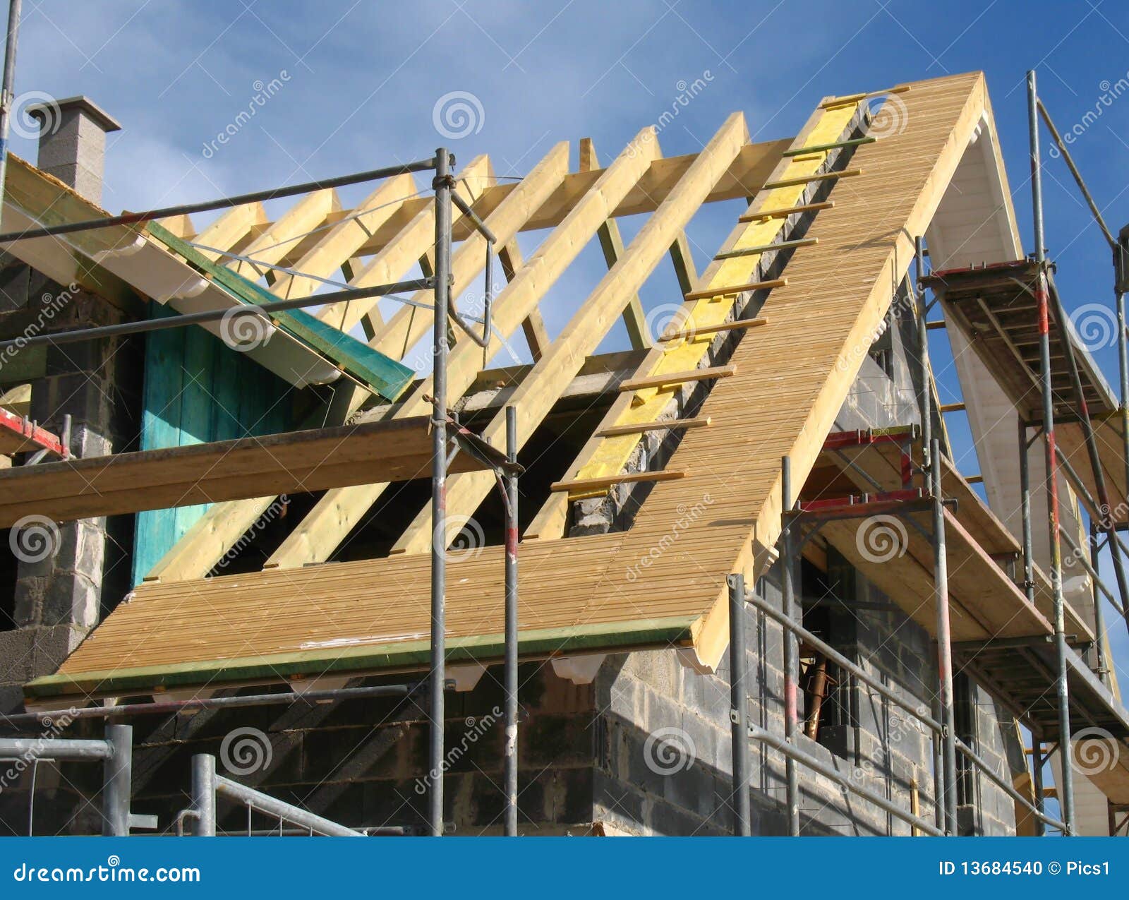 Roofing work at a shell stock photo. Image of firm, owner - 13684540