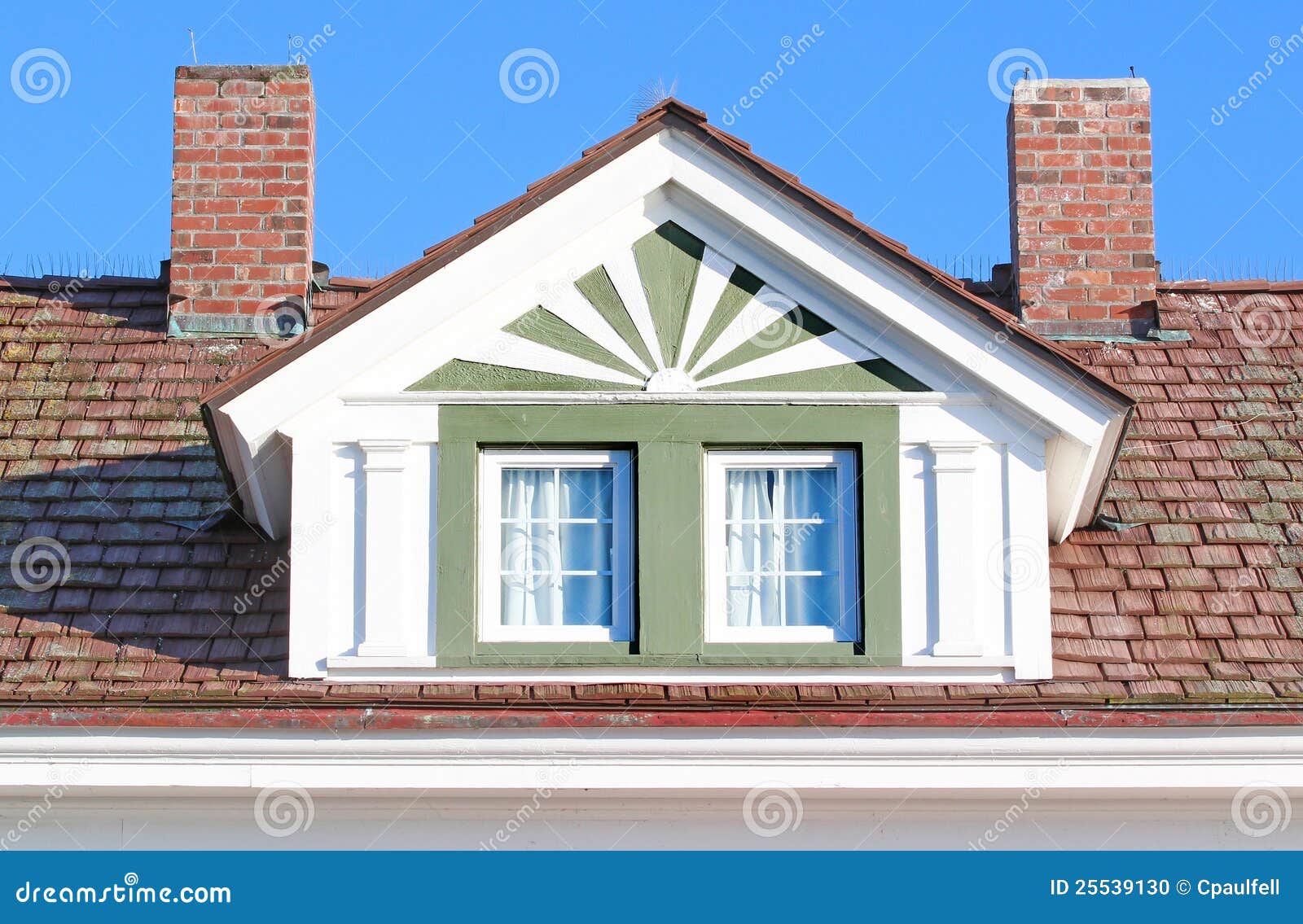 Roofline window stock photo. Image of building, brick - 25539130