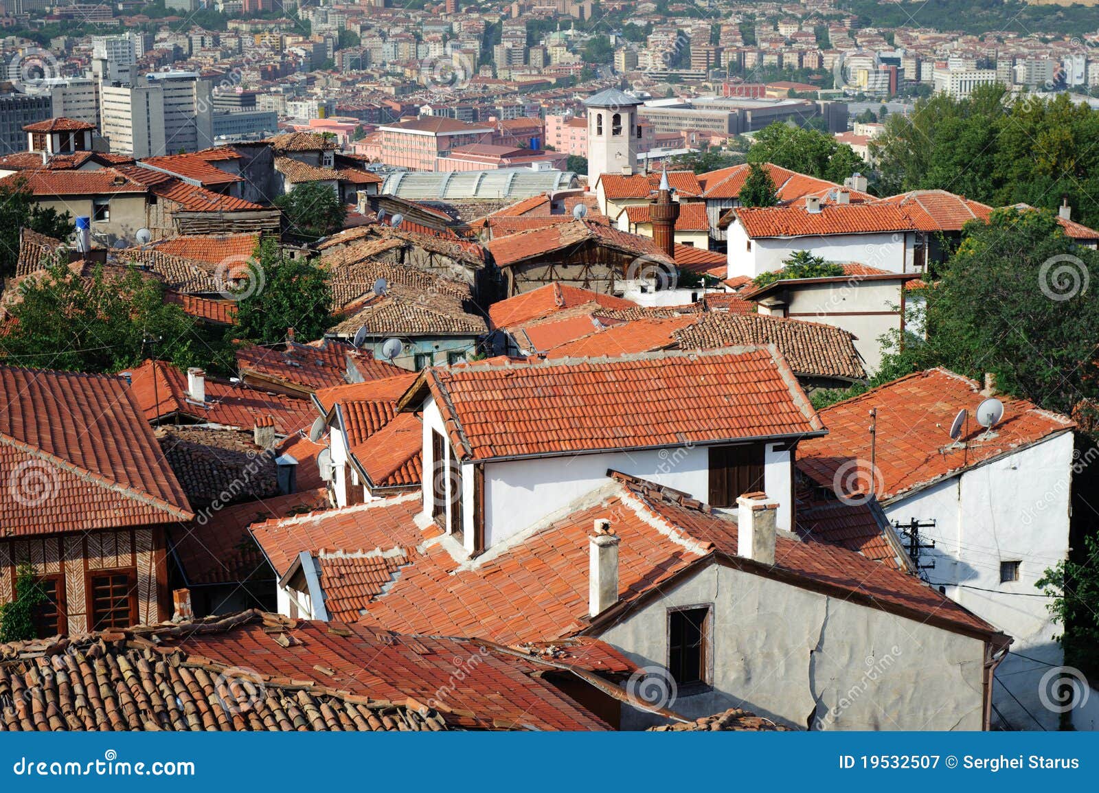 Roofs of Ankara, Turkey stock image. Image of aerial - 19532507