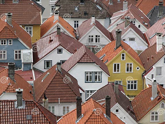 Roofs - Bergen, Norway stock photo. Image of scandinavia - 2520148