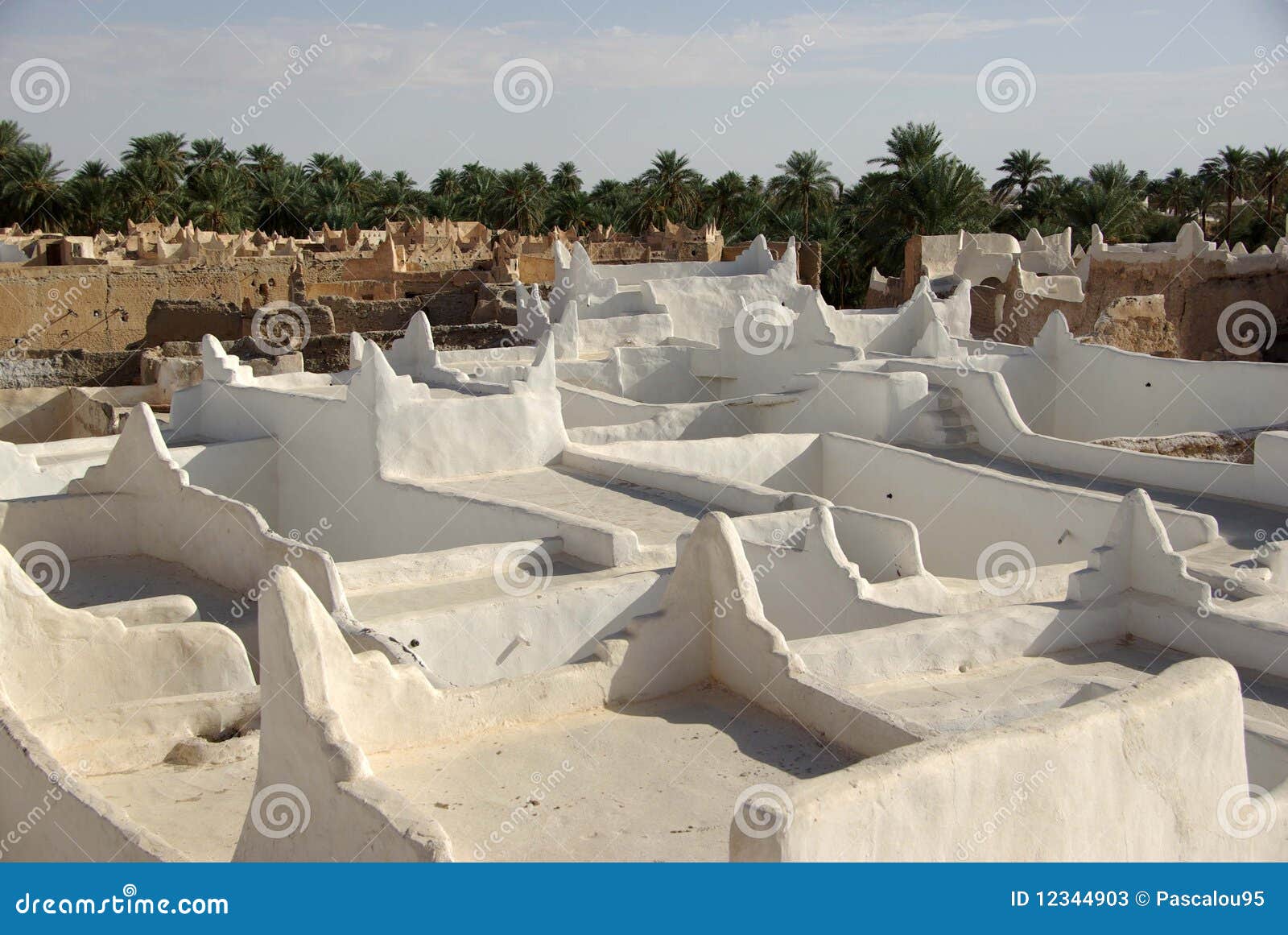 Roofs in Ghadames, Libya stock image. Image of berber - 12344903