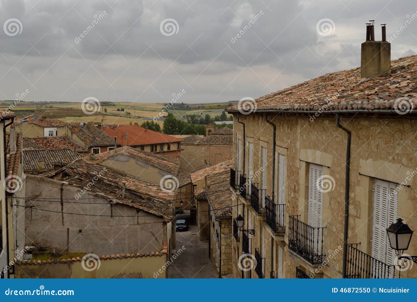 Roofs, Lerma, Spain stock photo. Image of roof, church - 46872550