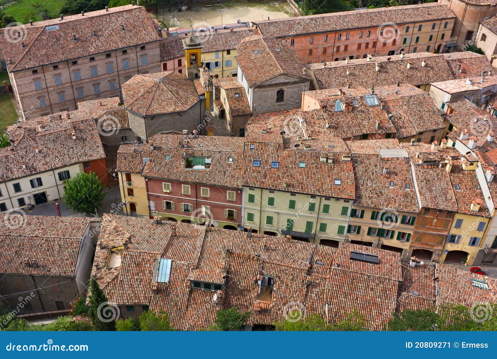 Roofs seen from above stock image. Image of town, rooftop - 20809271