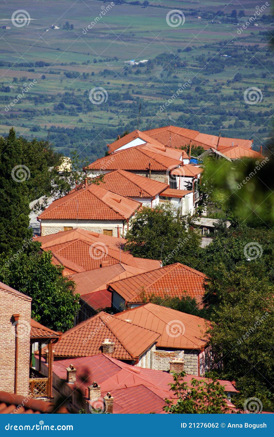 Roofs of Signagi town stock photo. Image of signagi, architecture ...