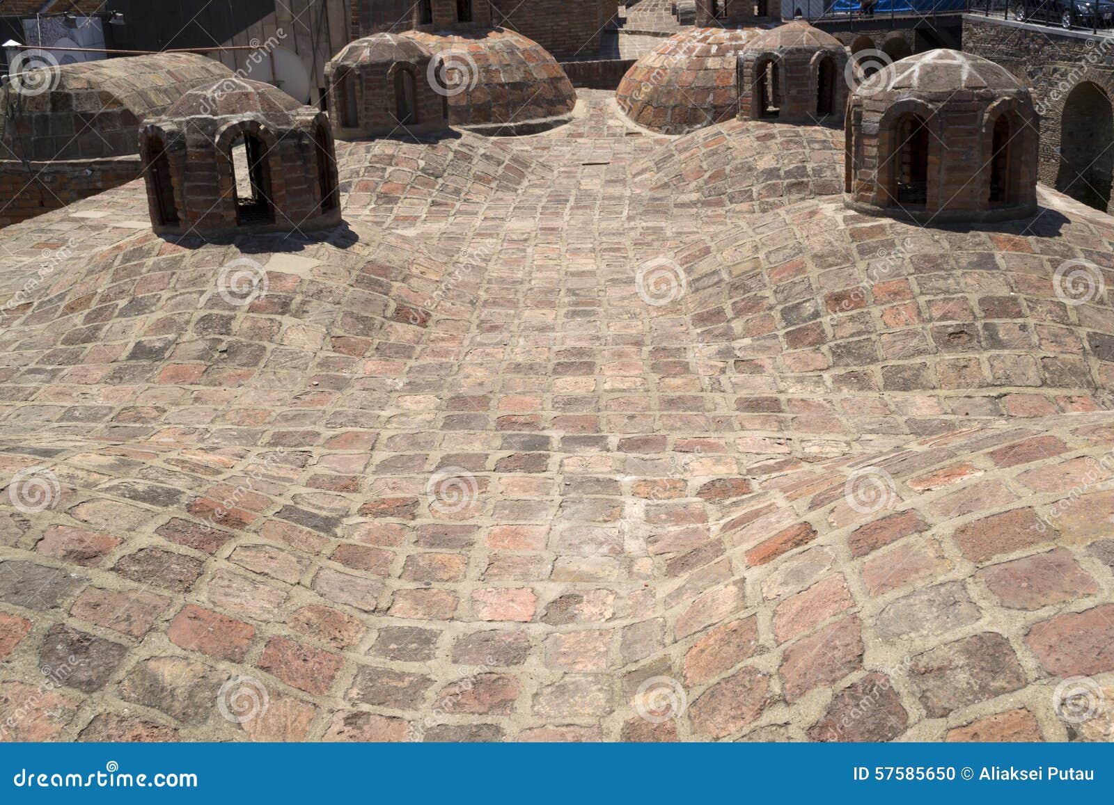 Roofs of Tbilisi Hot Spring Sulphur Baths Stock Photo - Image of ...